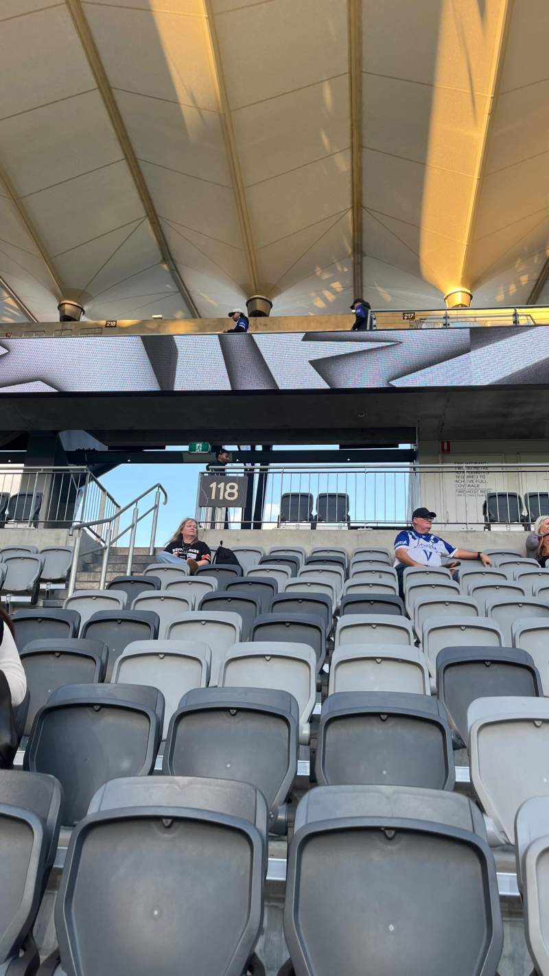 Can be in the shade during a day game at Commbank stadium. page1