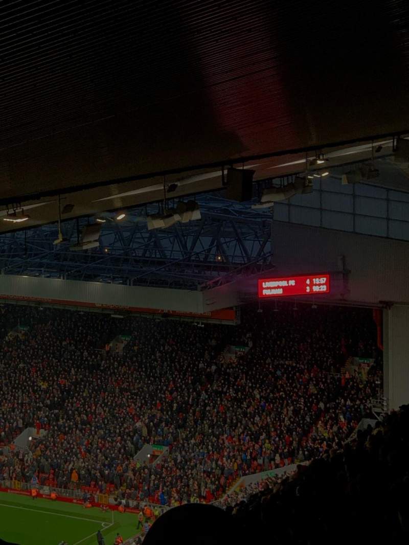 Anfield, section U2, row 89, seat 45, home of Liverpool FC, page 1
