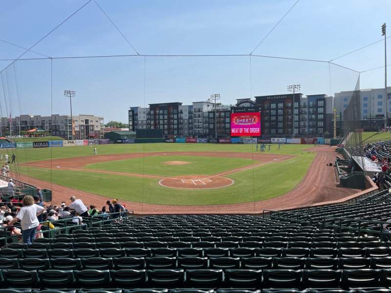 First National Bank Field, section 108, home of Greensboro Grasshoppers ...